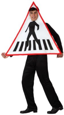 Adult Man Traffic Sign Adult Fancy Dress Costume Halloween Party Dress ...