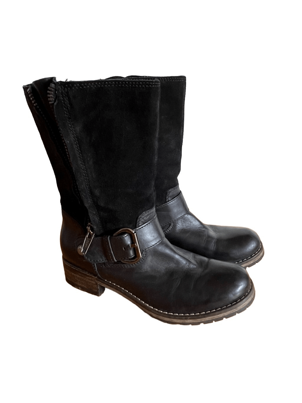 Clarks suede biker boots women’s size 6 | eBay