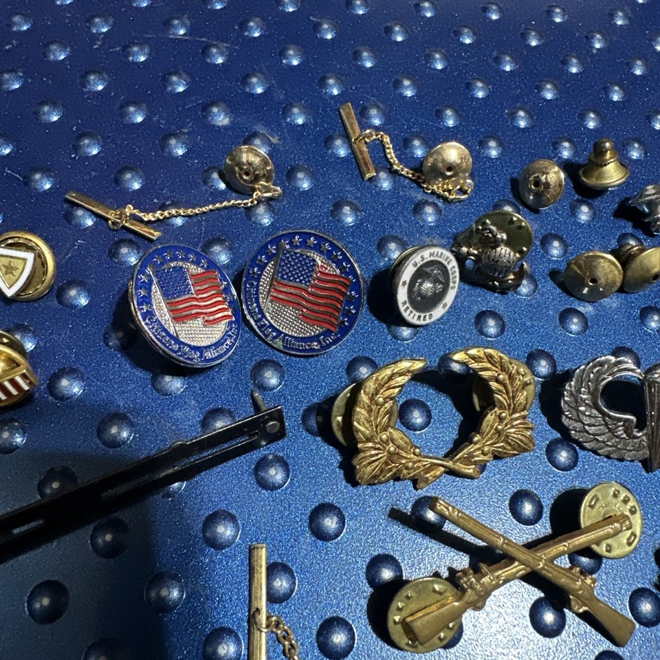 Vintage Lot of USMC & Army Service Lapel Pins Vietnam Era To Present | eBay