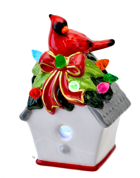 Ganz, Midwest CBK LED Lite-up Birdhouse with Cardinal Mini Shimmer | eBay