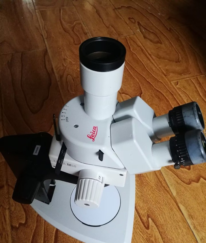 Leica microscope, Leica M50 triocula with 10x/21B,ACHRO 1.0X objective ...