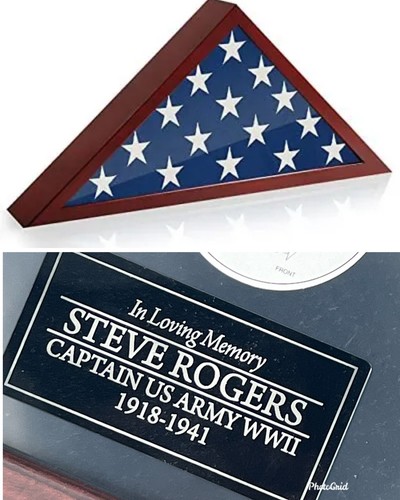 Flag Case Frame Memorial Display Case Table OR Wall Hanging FREE ...