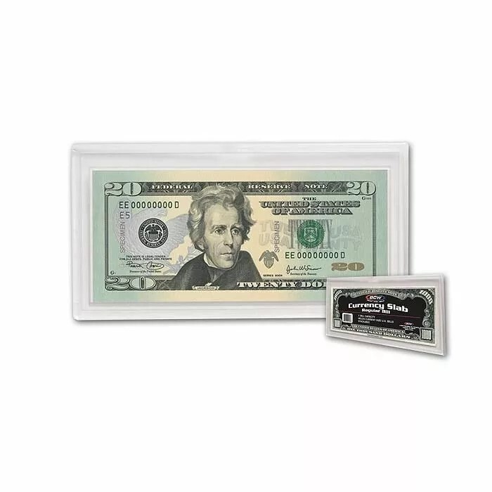 Deluxe Currency Slab Regular Size Dollar Bill Case Holder - FREE SHIP ...