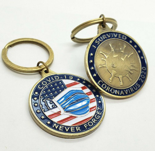 Pandemic challenge coin Keychain 2020 19cov19virus coron stocking ...