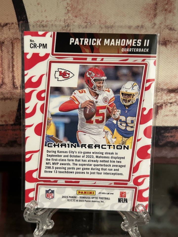 2023 Panini Donruss Optic Patrick Mahomes Chain Reaction Silver Prizm ...