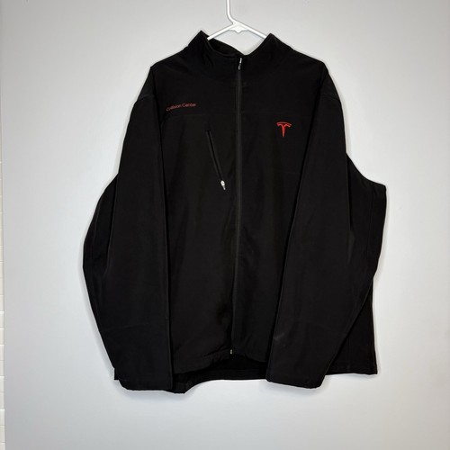 Tesla Motors Rare Black Employee Soft Shell Full Zip Logo Jacket Men's ...