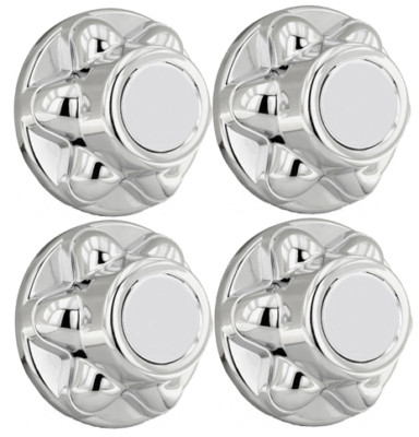 15" 6 Lug 5.5" Bolt Circle Chrome Trailer Center Caps | Rear | 5.5 in ...