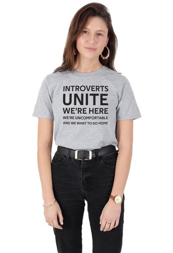Introverts Unite We Want To Go Home T-shirt Tee Funny Slogan Introvert ...