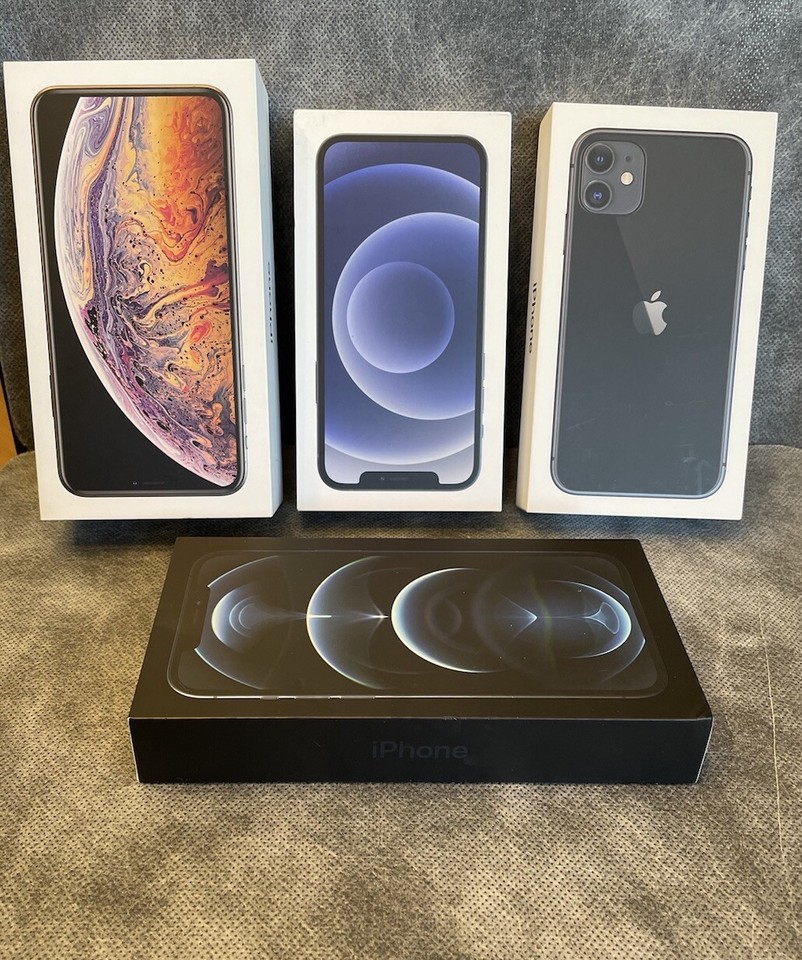 Lot Of 4 Authentic Apple iPhone Empty Boxes IPhones Xs Max 11 12 12 Pro ...