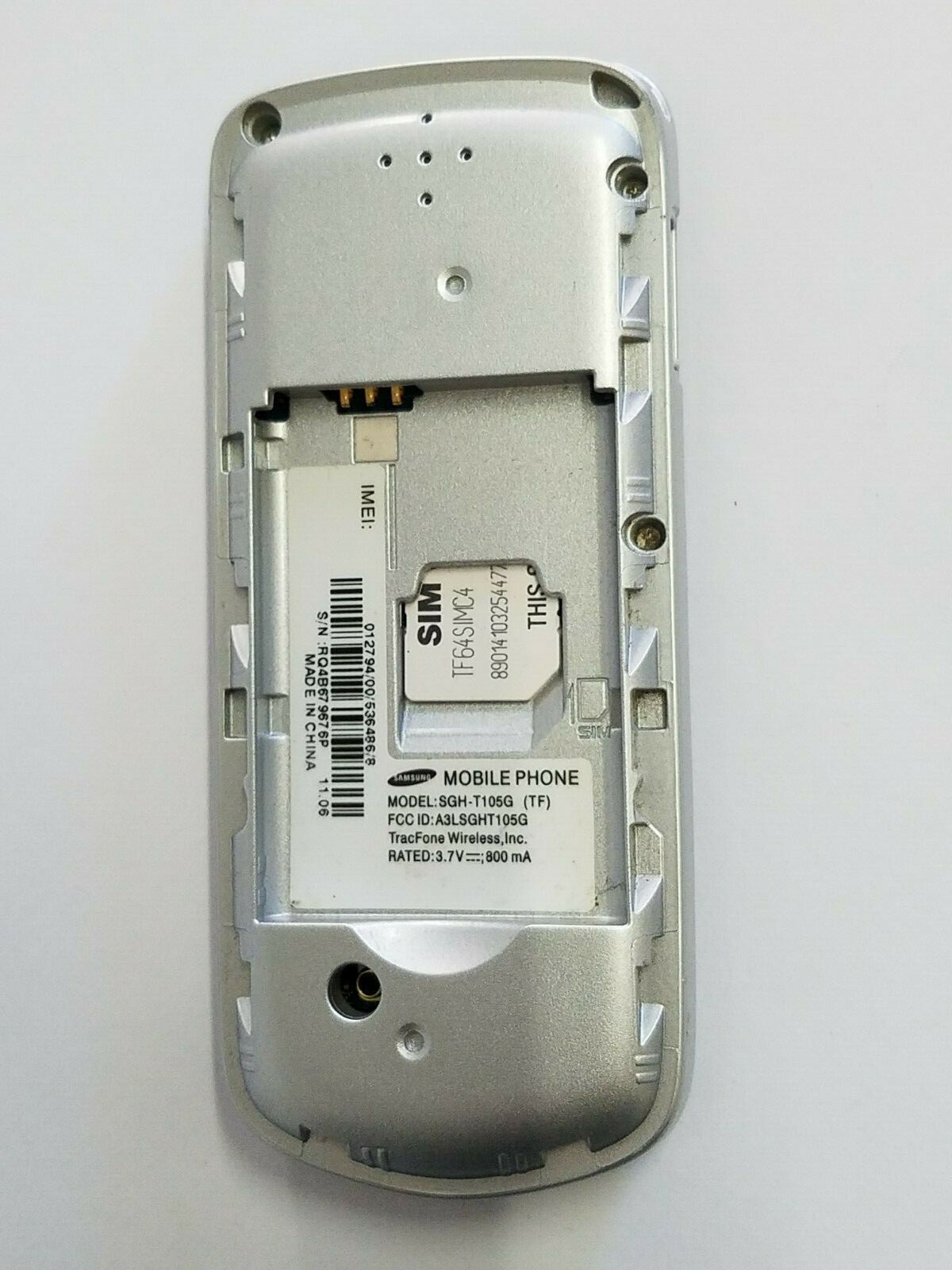 Obama State Phone Tracfone Basic Cell Phone Samsung SGH-T105G Bar Flip ...