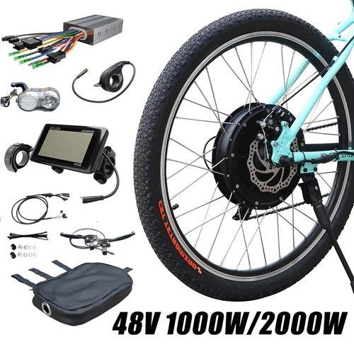 1000W 2000W Electric Bike Conversion Kit Brushless Gearless Rear Hub ...