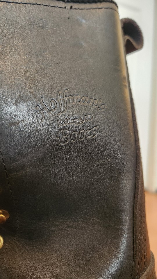 Hoffman Men's 10" Steel Shank Lineman Climbing Boots 192 Black Leather ...