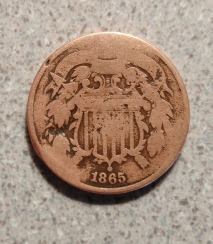 1865 Two Cents Copper Coin, Rare, Circulated | eBay