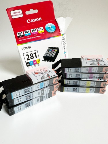 LOT OF 7PK GENUINE CANON PIXMA CLI-281 BK C M Y INK CARTRIDGE SET | eBay