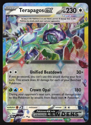Terapagos ex - 092/131 - Double Rare - Prismatic Evolutions - Pokemon Card | eBay Australia