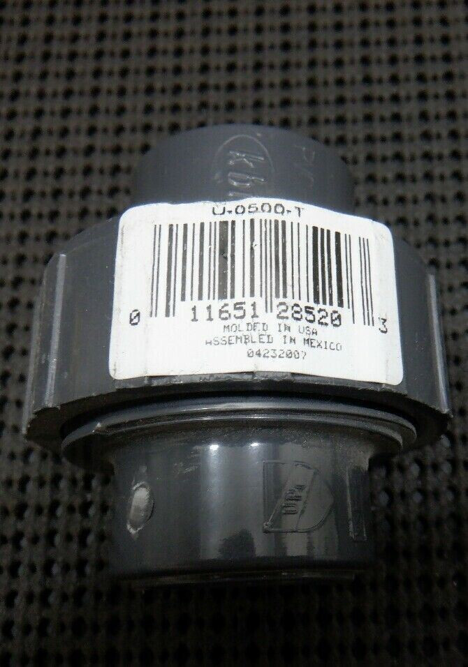 King Brothers KBI U-0500-T PVC Union 1/2 In Threaded - 12 Pieces | eBay