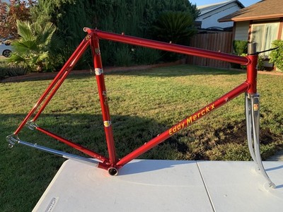 Vintage Early 80s EDDY MERCKX Professional Frame and Fork Columbus SL ...