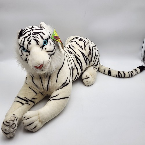 Kelly Toy Large Blue Eyes White Tiger Plush Stuffed Toy Animal KellyToy ...
