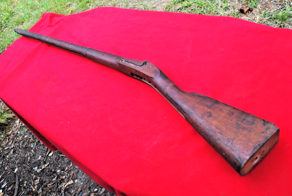 1842 US SPRINGFIELD MUSKET STOCK ORIGINAL VINTAGE FULL LENGTH CORRECT ...