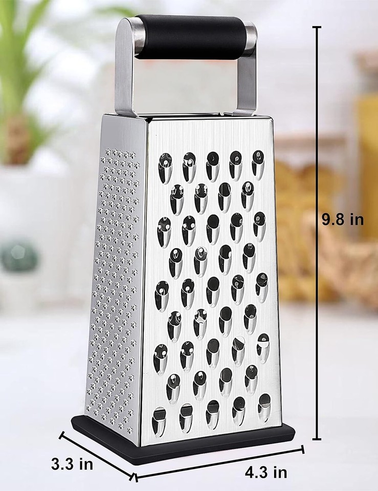 New 4 Sided Grater Stainless Steel Box Cheese Stainless Steel Multi ...