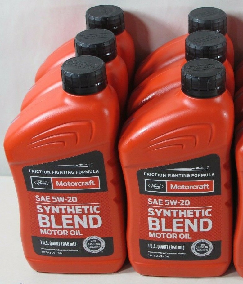 Motorcraft SAE 5W-20 Synthetic Blend Motor Oil XO-5W20-Q1SP 1 Case (6 ...