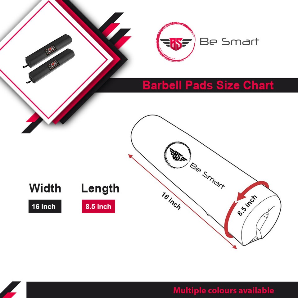 Barbell Pad Cover Padded Olympic Standard Bar Pull Up Squat Weight Back ...