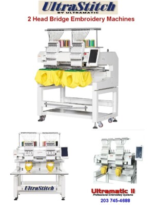 ULTRAMATIC II / 2 HEAD / 15 NEEDLE / 15 COLOR / EMBROIDERY MACHINE ...