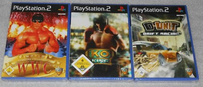 WWC WRESTLING BOXEN AUTORENNEN PLAYSTATION 2 PS2 SPIELE SAMMLUNG NEU ...