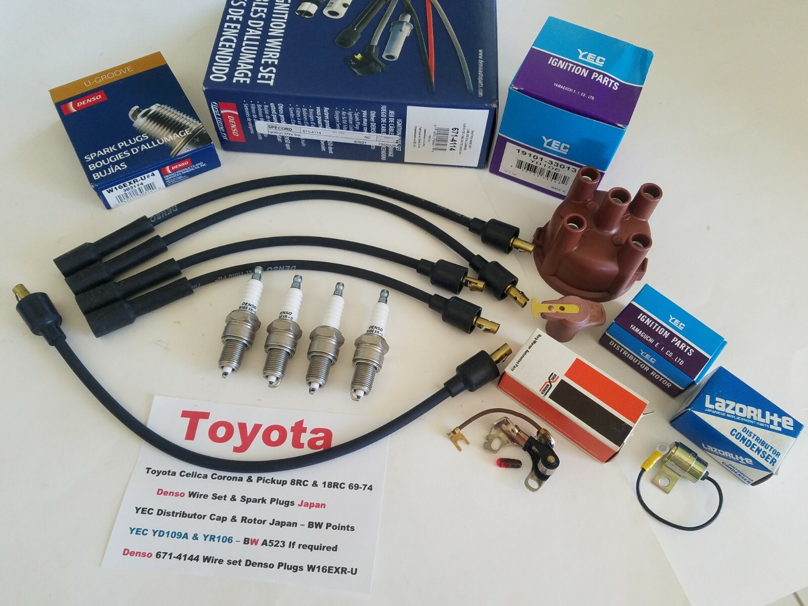 Toyota 8RC & 18RC Eng. Celica - Corona - Hilux Ignition Kit with 4 ...