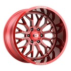 20x10 Vision 402 Riot Red Tint Milled Spoke Wheel 8x6.5 (-25mm) | eBay