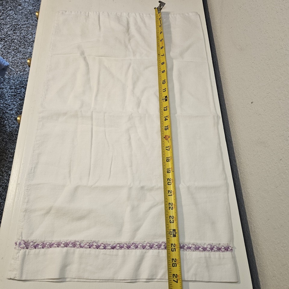 Vintage Lavender Embroidered Pillowcase Small Size | Hand Drawn Thread ...