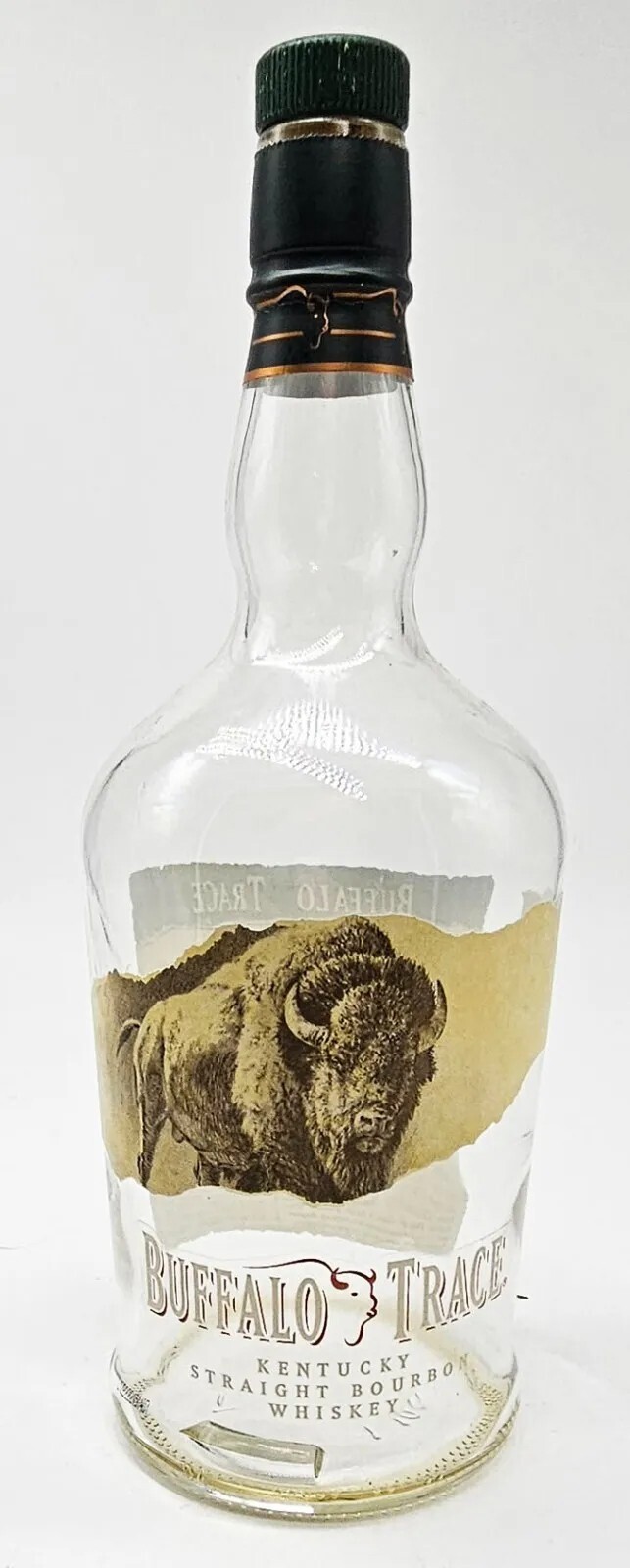 Buffalo Trace Empty Bottle w/ Cork Kentucky Bourbon Whiskey 1 L Liter ...