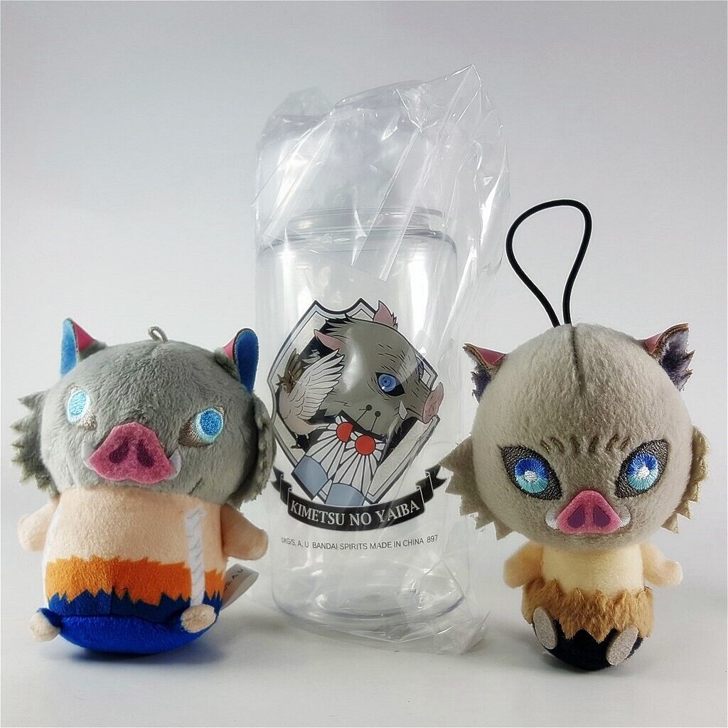 Demon Slayer Inosuke Hashibira Clear Bottle + Stuffed Mini Plush Set | eBay