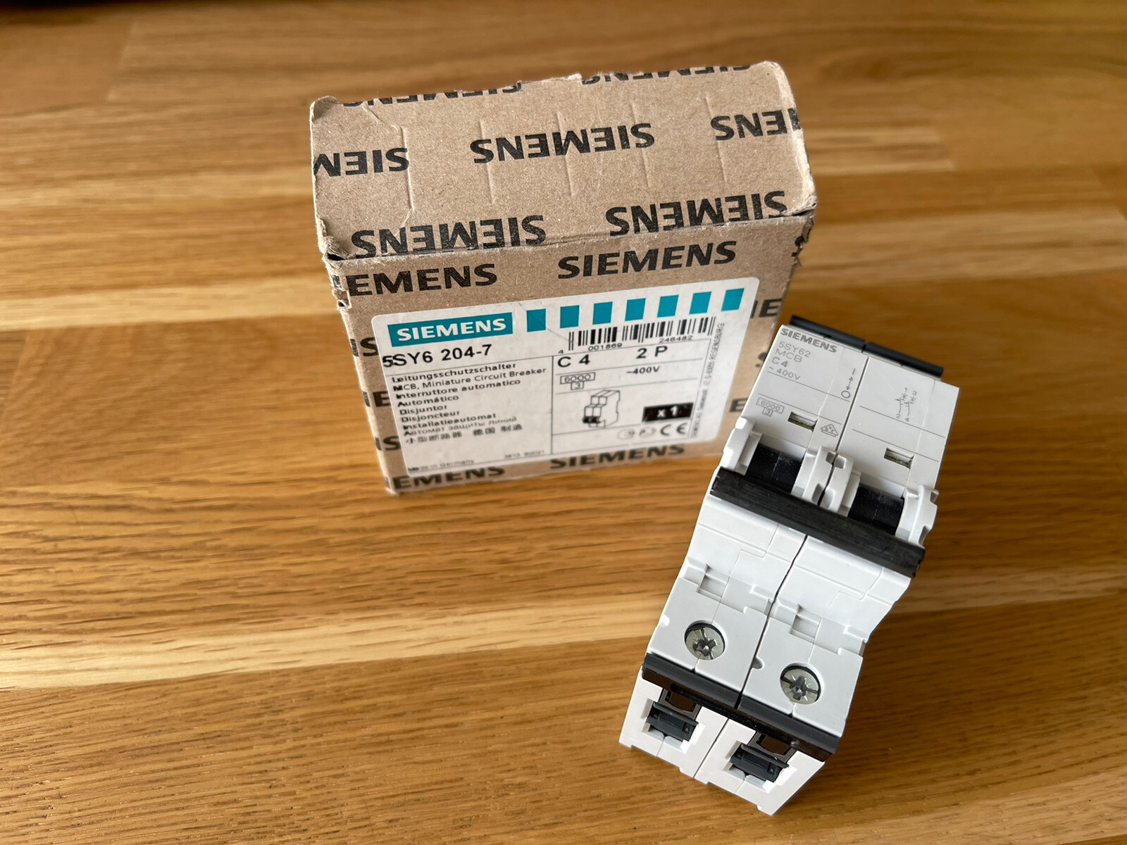 Siemens LS-Schalter 2-polig 5SY6204-7 Leitungsschutzschalter MCB C4 ...