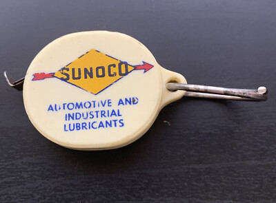 Vintage Sunoco Advertising Keyring Measuring Tape Made In Germany G3 ...