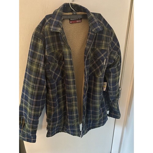 Wolverine Jacket Sherpa Lined Flannel Zip Men’s Size Med Nwt | eBay