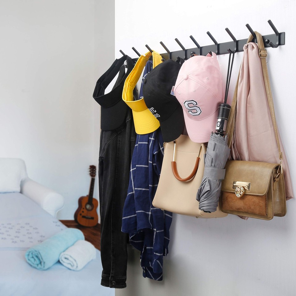 Coat Rack Wall Mounted,10 Hooks for Hanging Coats,30 Inch Hook Rack ...