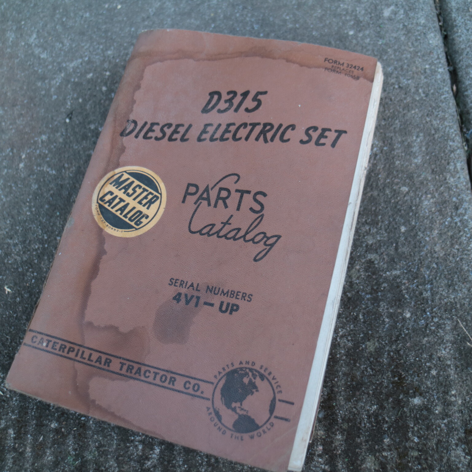 CAT CATERPILLAR D315 Diesel Engine Spare Parts Manual book catalog 4V ...