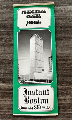 Vintage Boston/Prudential Center Skywalk Map & Guide 60s/70s Ephemera ...