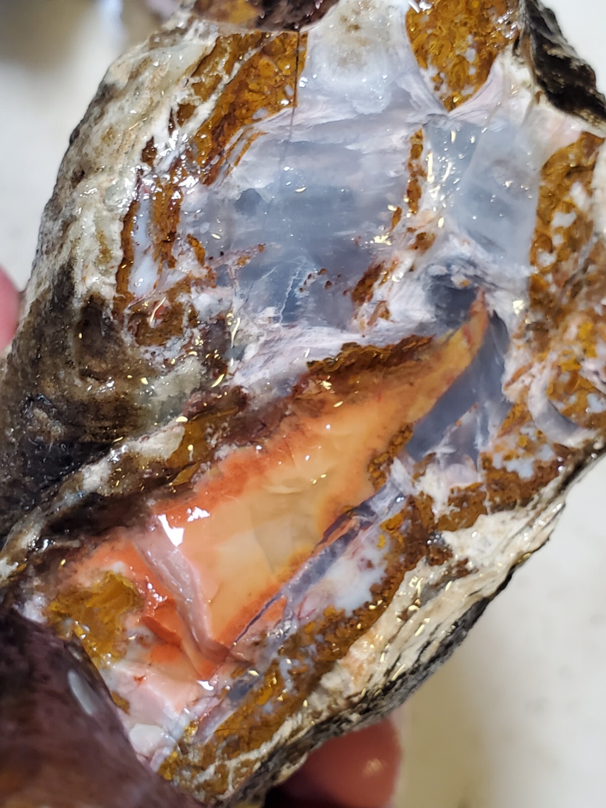 Banded Opalized Jasper Agate Wonderstone Rough Mexico 513g Lapidary ...