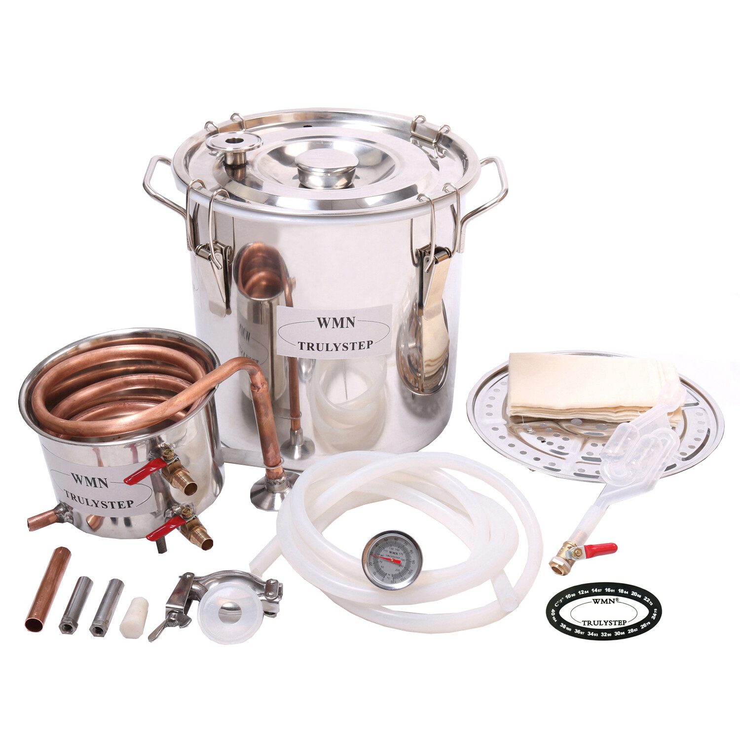 2-8 Gal Alcohol Distiller Essential Oil Water Condenser for Moonshine ...