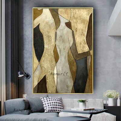 Oil Painting Gold Picasso 50x70cm No frame On Canvas 100% Handmade ...