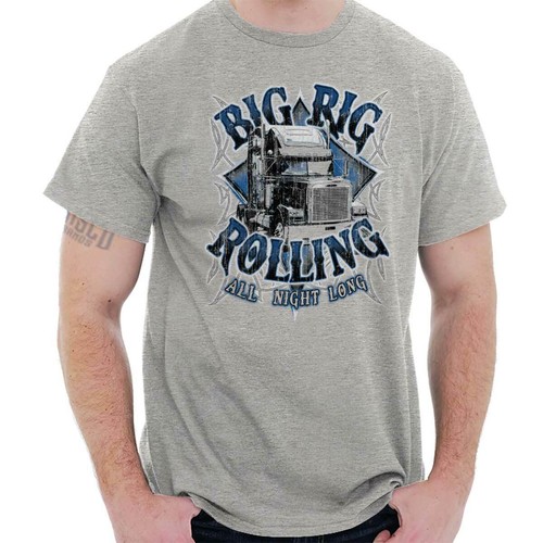 Big Rig Truck Driver Gifts Trucking Tow Semi Mens Casual Crewneck T ...