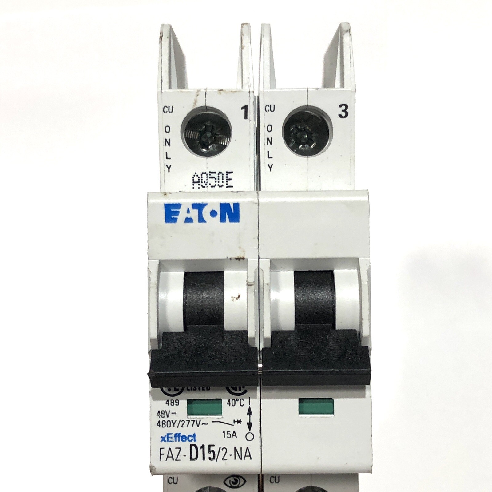 * Eaton 2-Pole 15A 277/480Vac Circuit Breaker FAZ-D15/2-NA | eBay