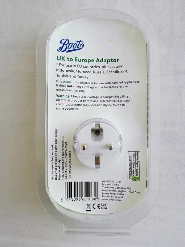 Itech UK to EU Travel Adaptor - White for sale online | eBay