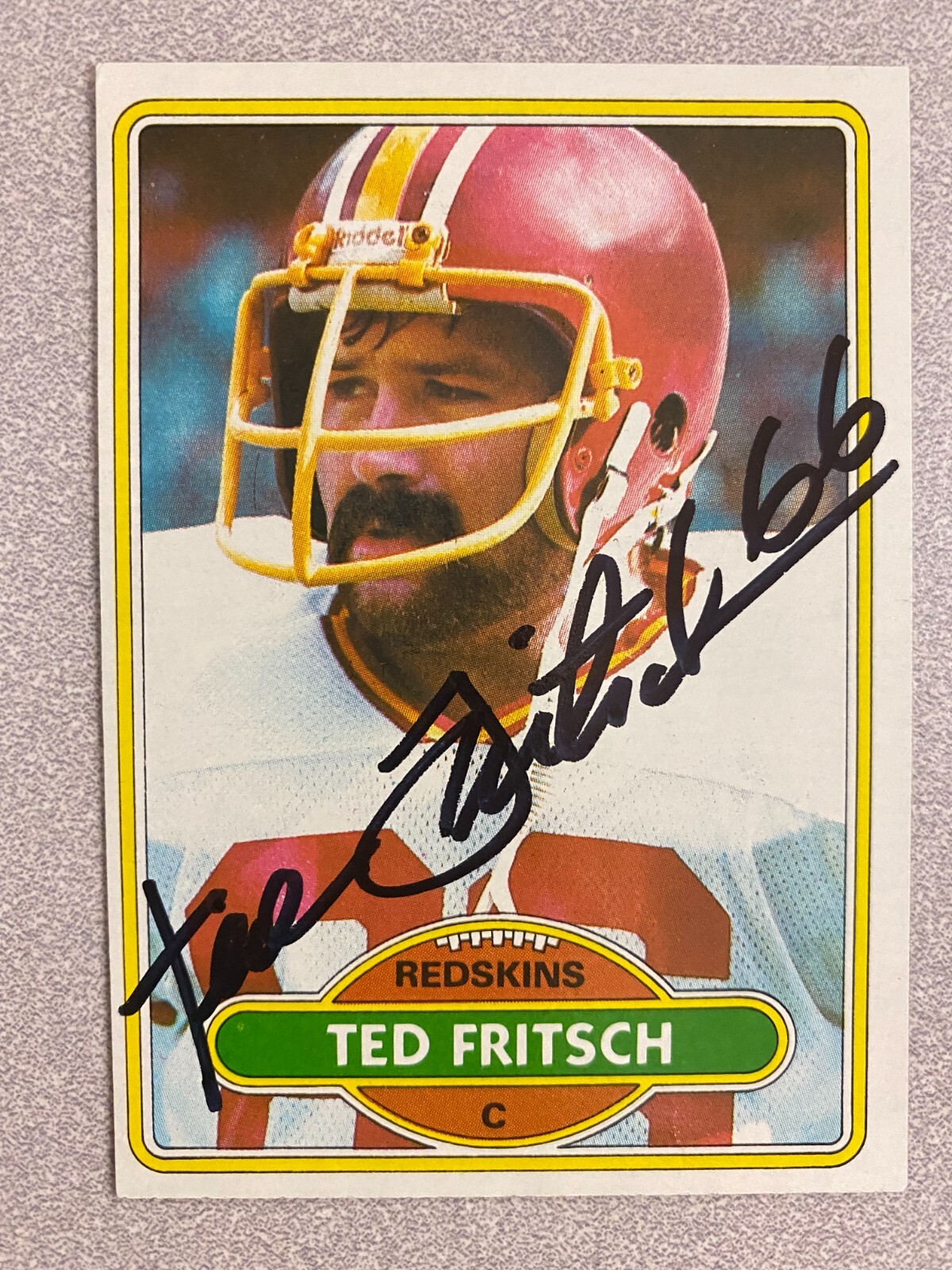 Ted Fritsch signed WASHINGTON REDSKINS card 1980 Topps | eBay