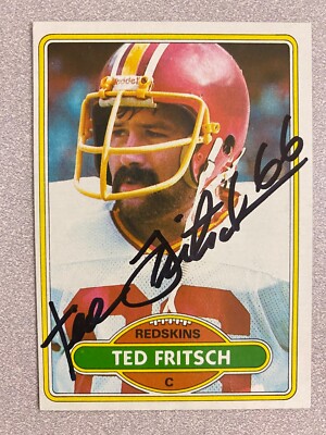 Ted Fritsch signed WASHINGTON REDSKINS card 1980 Topps | eBay