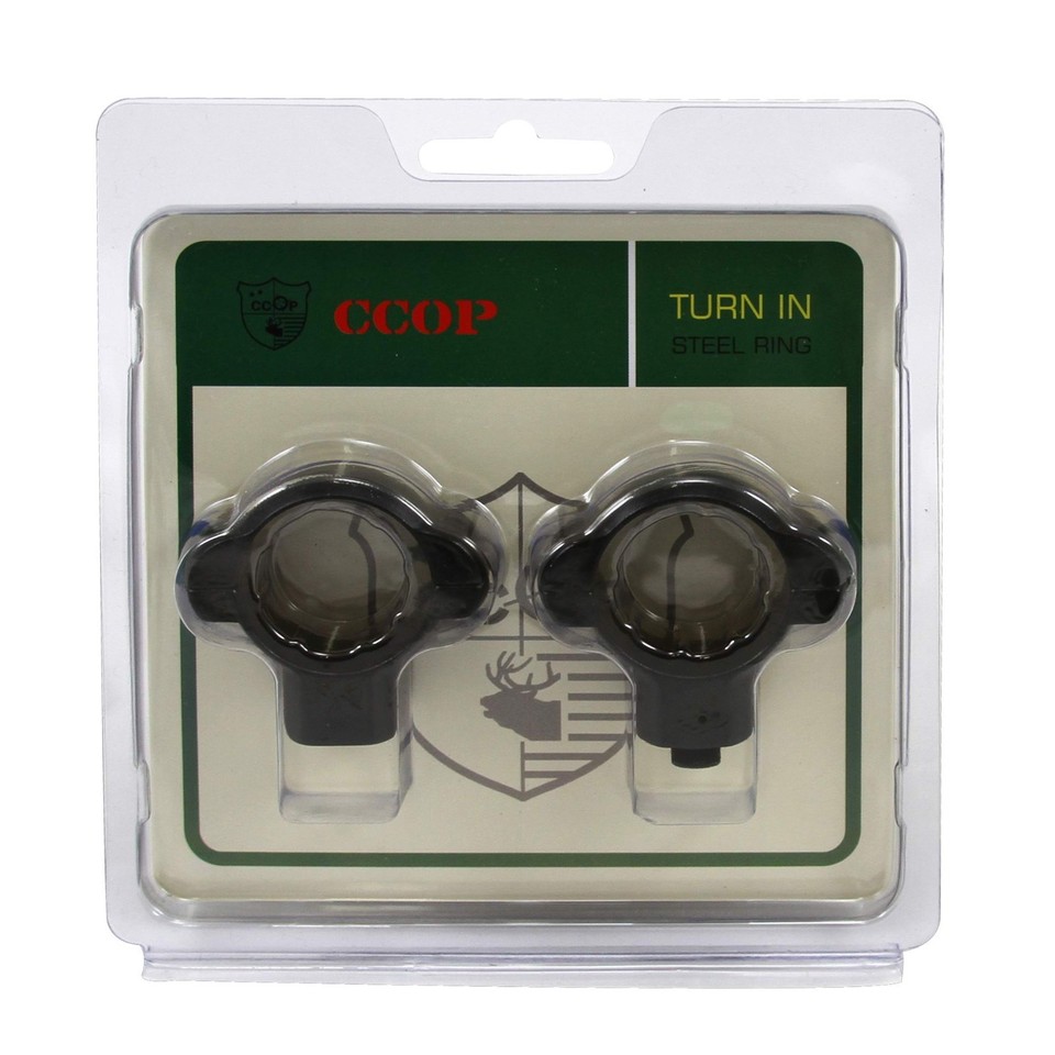 CCOP USA 30mm Turn In Standard STD Scope Rings Mount Set Medium Profile ...
