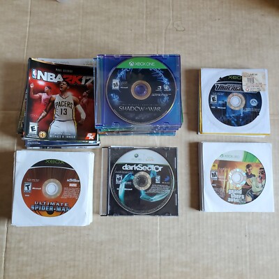 XBOX 70 Game Lot Xbox Original Xbox 360 Xbox One Loose Disk Lot ...
