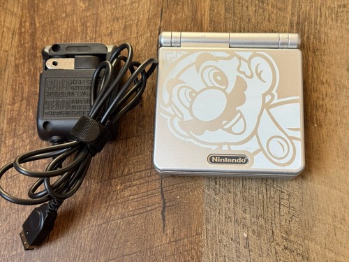 Nintendo Gameboy Advance GBA SP Handheld System Console Silver AGS-001 ...